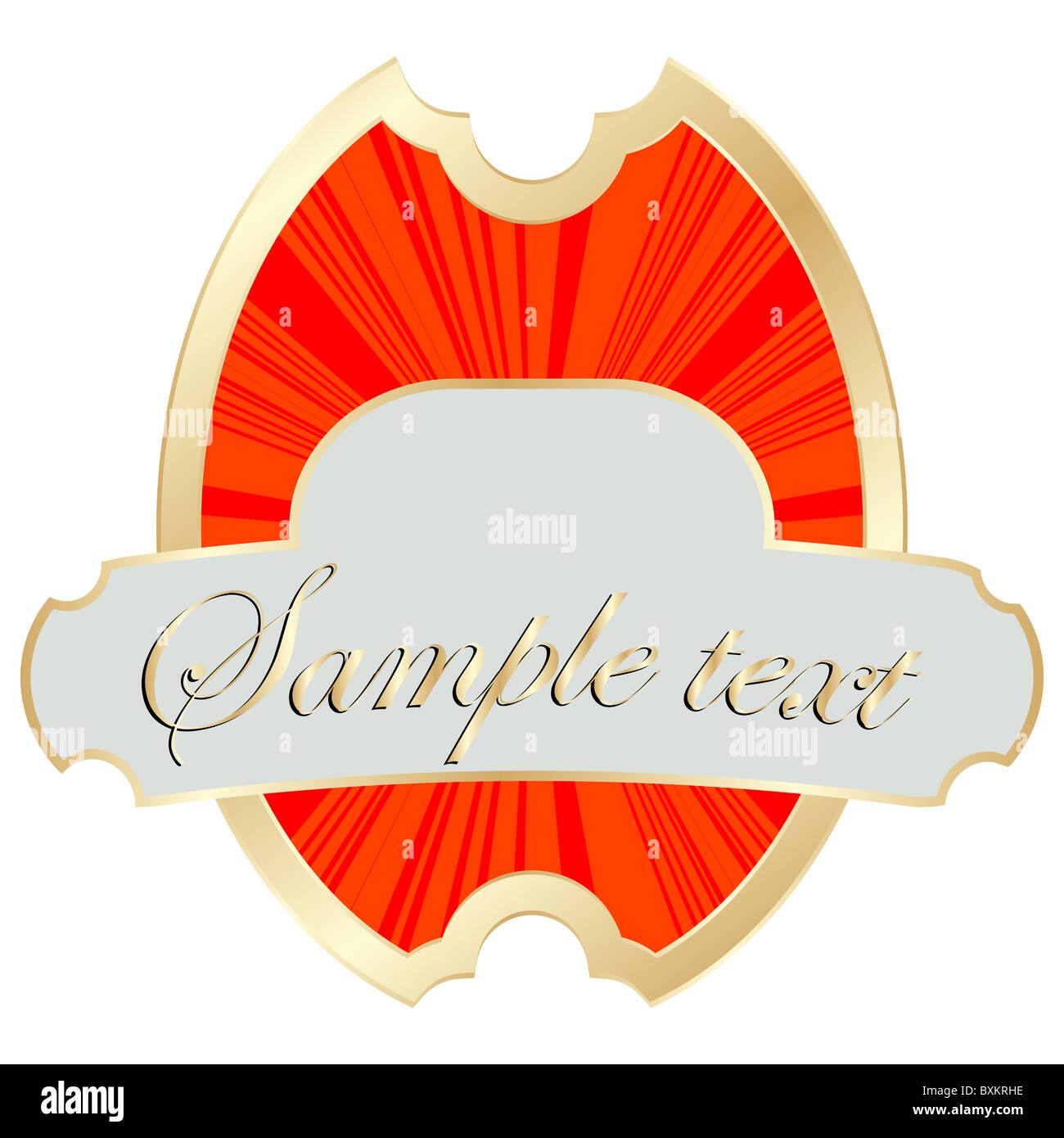 Decorative ornate gold frame label Cut Out Stock Images & Pictures - Alamy