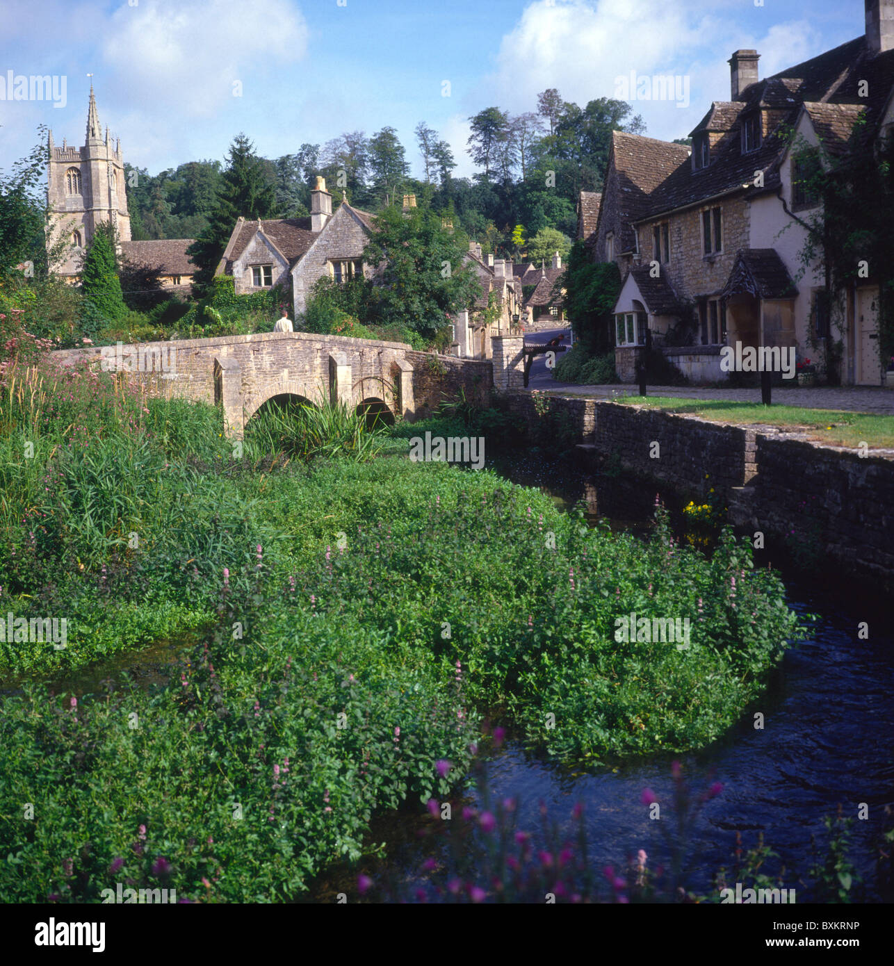 Castle Combe village Wiltshire England Stock Photo - Alamy