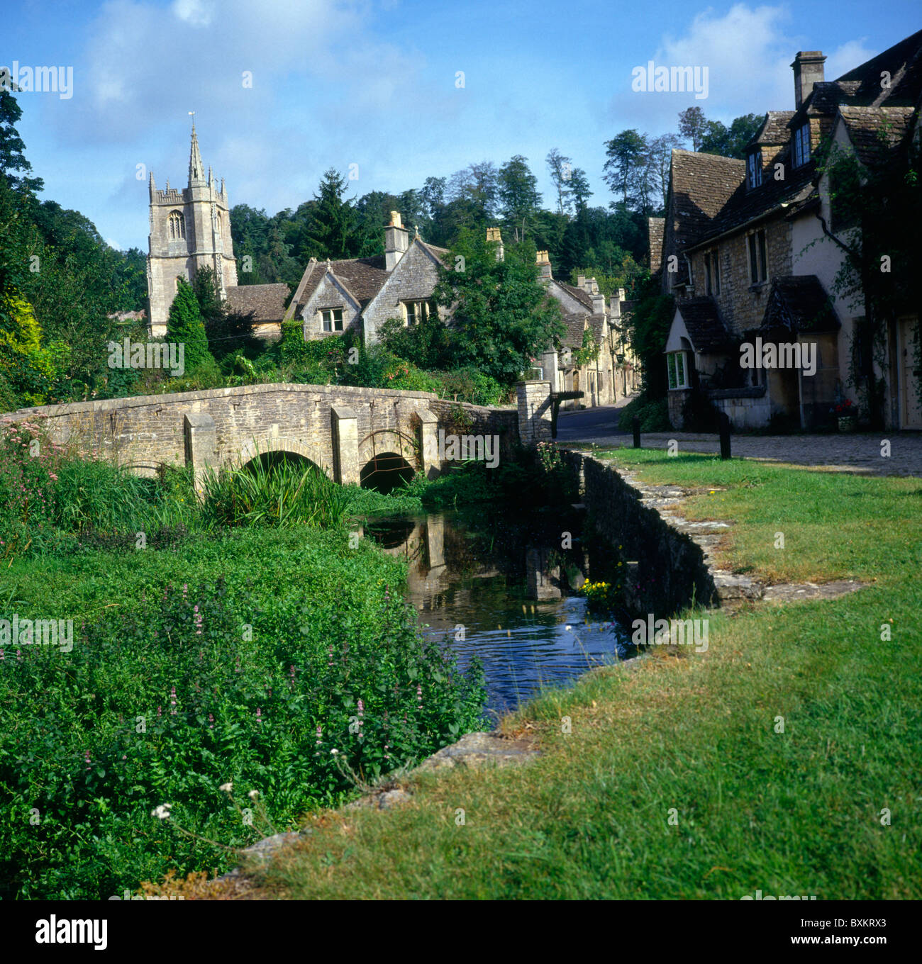 Castle Combe village Wiltshire England Stock Photo - Alamy