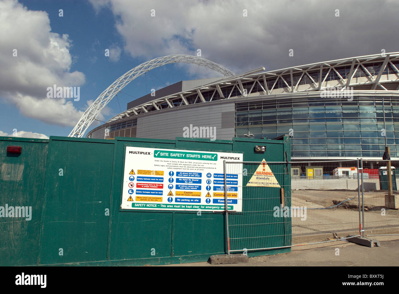 Construction site at Wembley Stadium Wembley London UK. The Wembley ...
