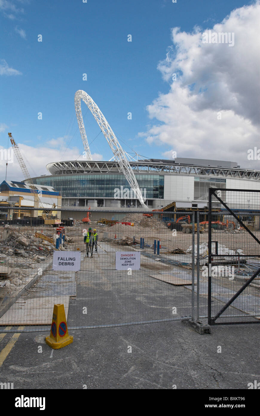 Construction site at Wembley Stadium Wembley London UK. The Wembley ...