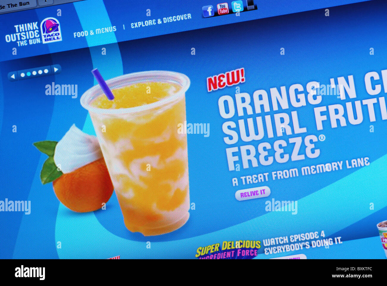 Orange and Citrus Swirl Fruit Freeze Advertised on Taco Bell Website ...