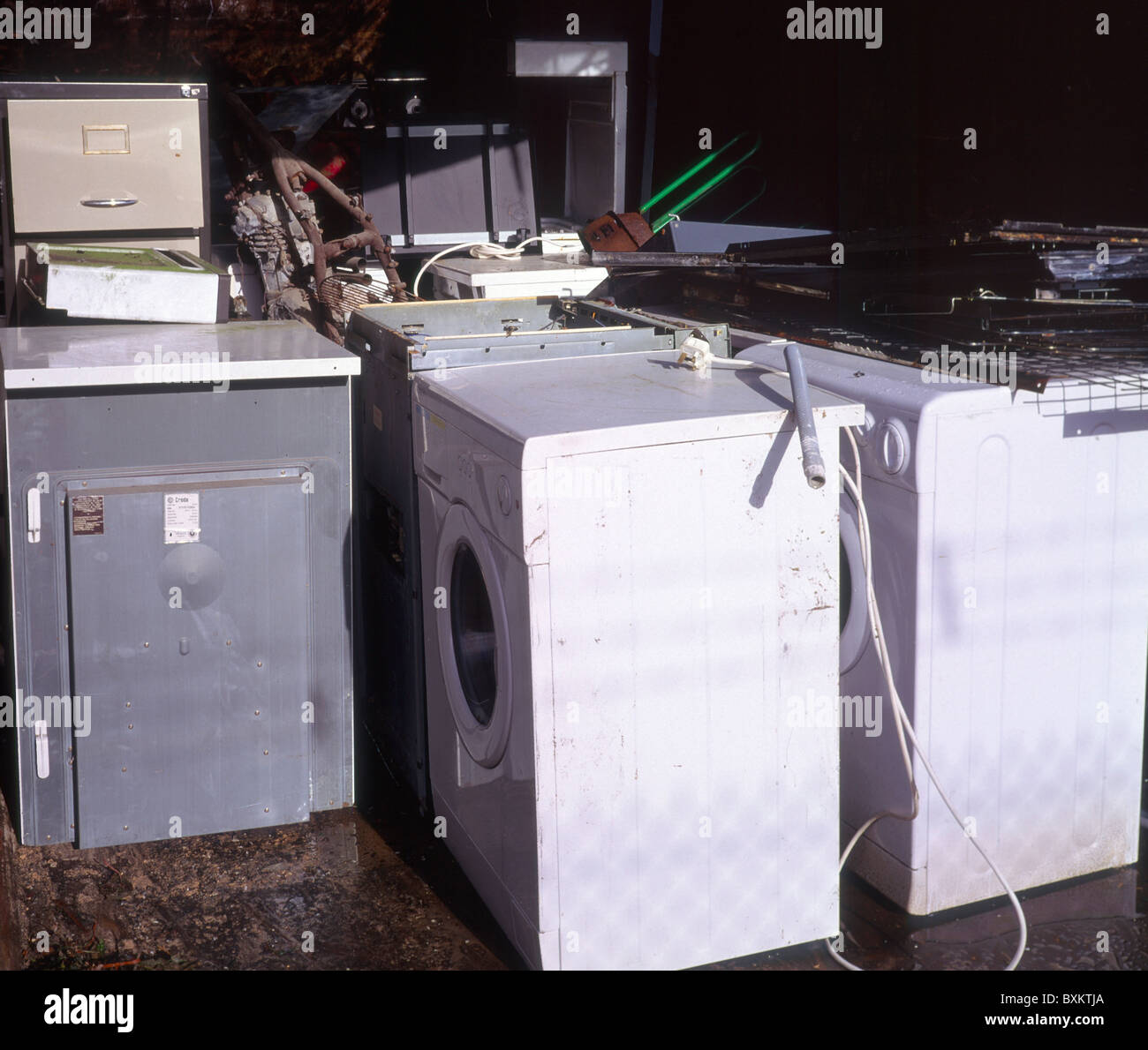 Recycling steel household kitchen white goods Stock Photo - Alamy