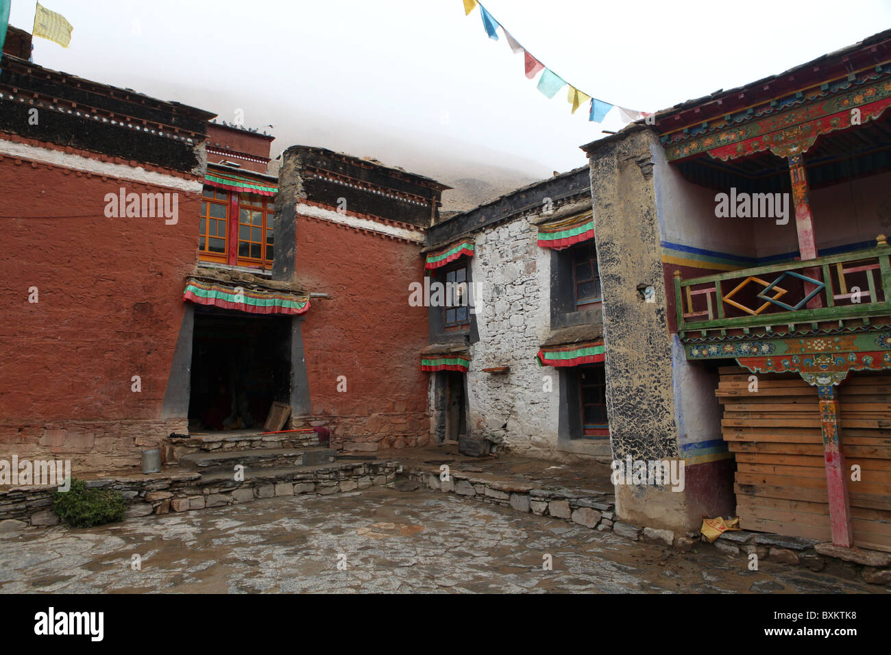 Rongbuk Monastery, a Tibetan Buddhist monastery in the Basum township ...