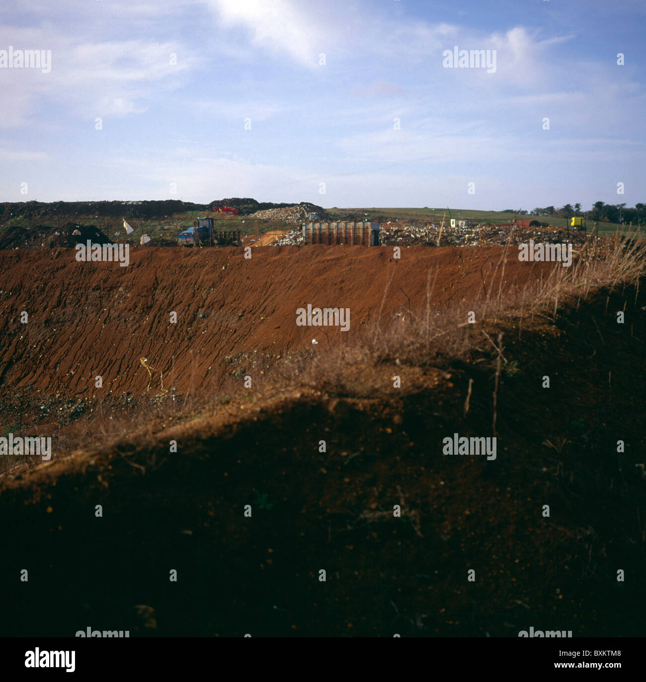 Rubbish landfill site Foxhall Ipswich Suffolk England Stock Photo - Alamy