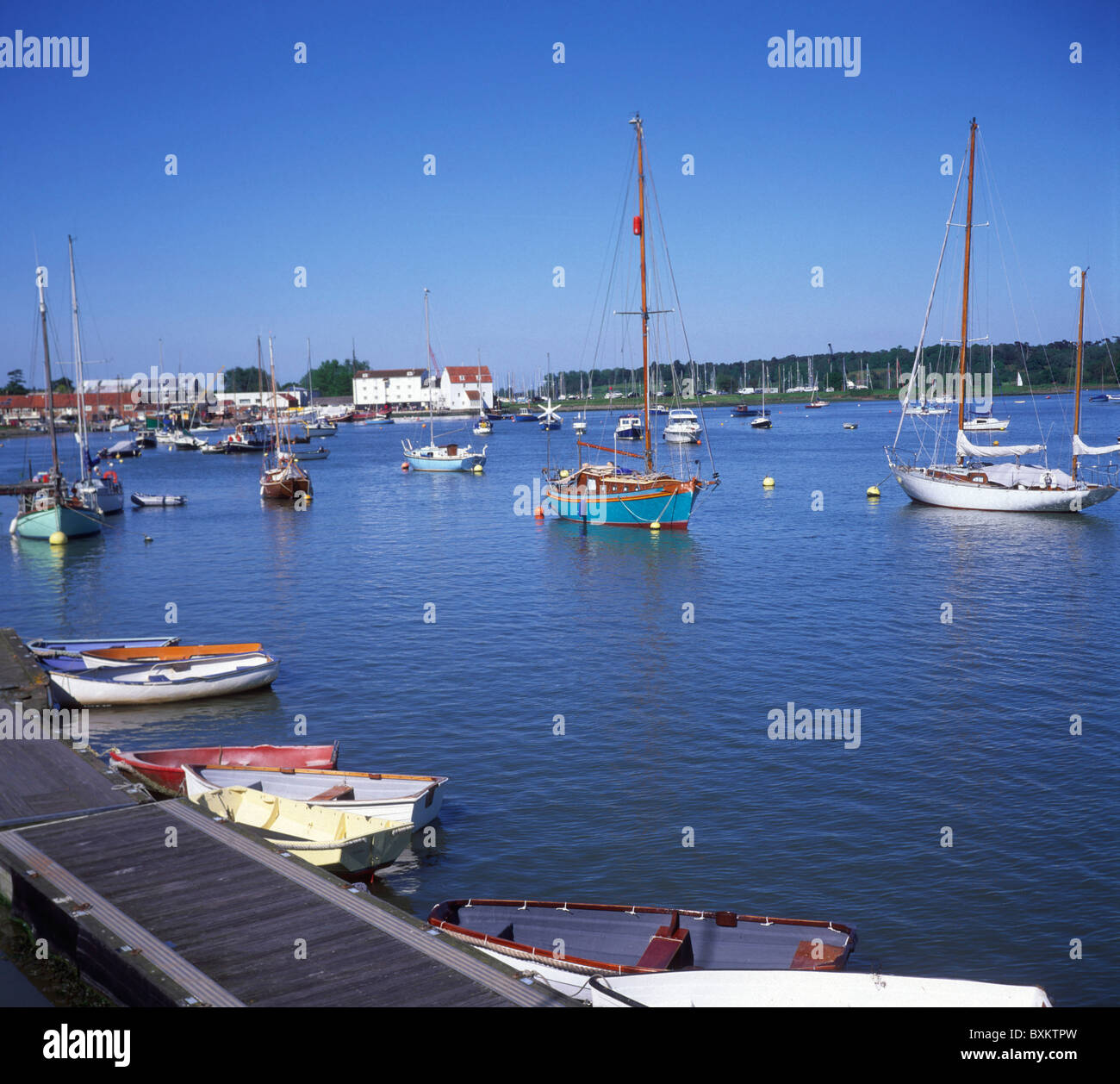 Boats river Deben Woodbridge Suffolk England Stock Photo - Alamy