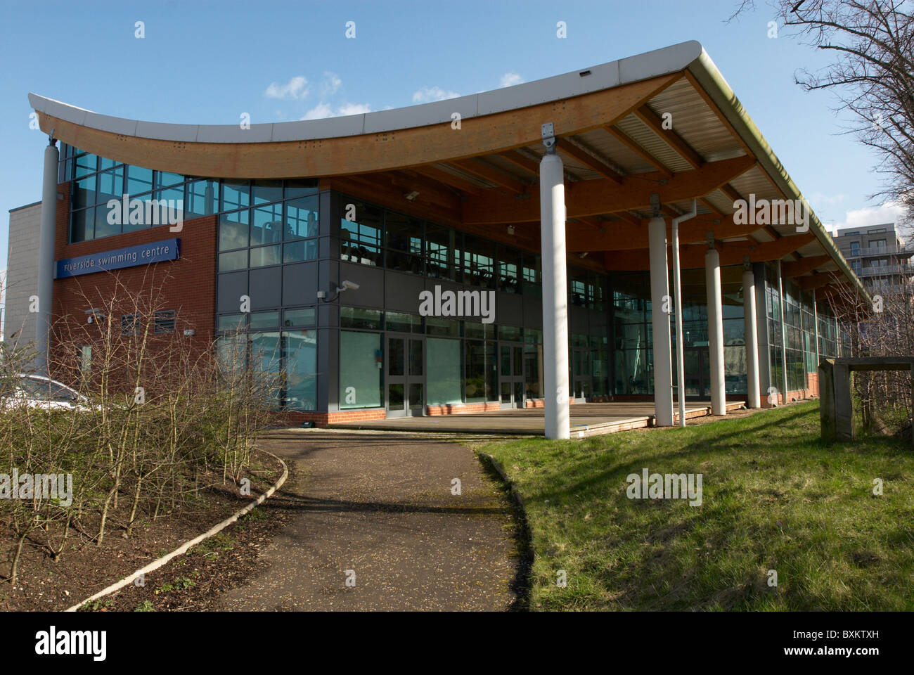 Modern swimming pool complex Norwich United Kingdom Stock Photo - Alamy