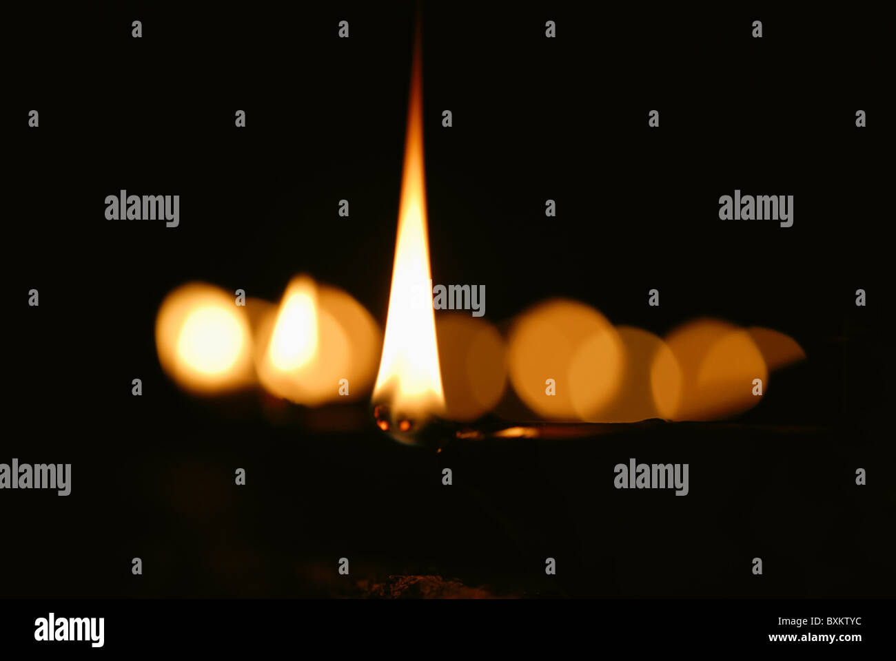 Flame of traditional lamp Stock Photo - Alamy