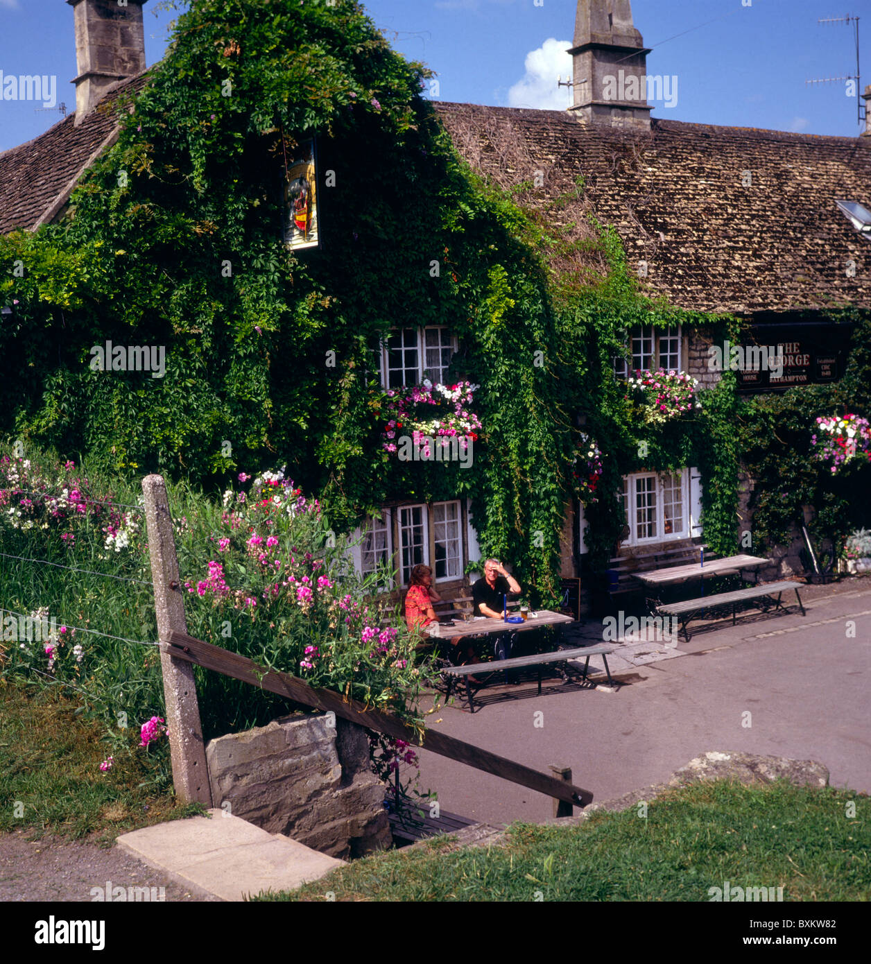The George pub Bathampton, near Bath, England Stock Photo - Alamy