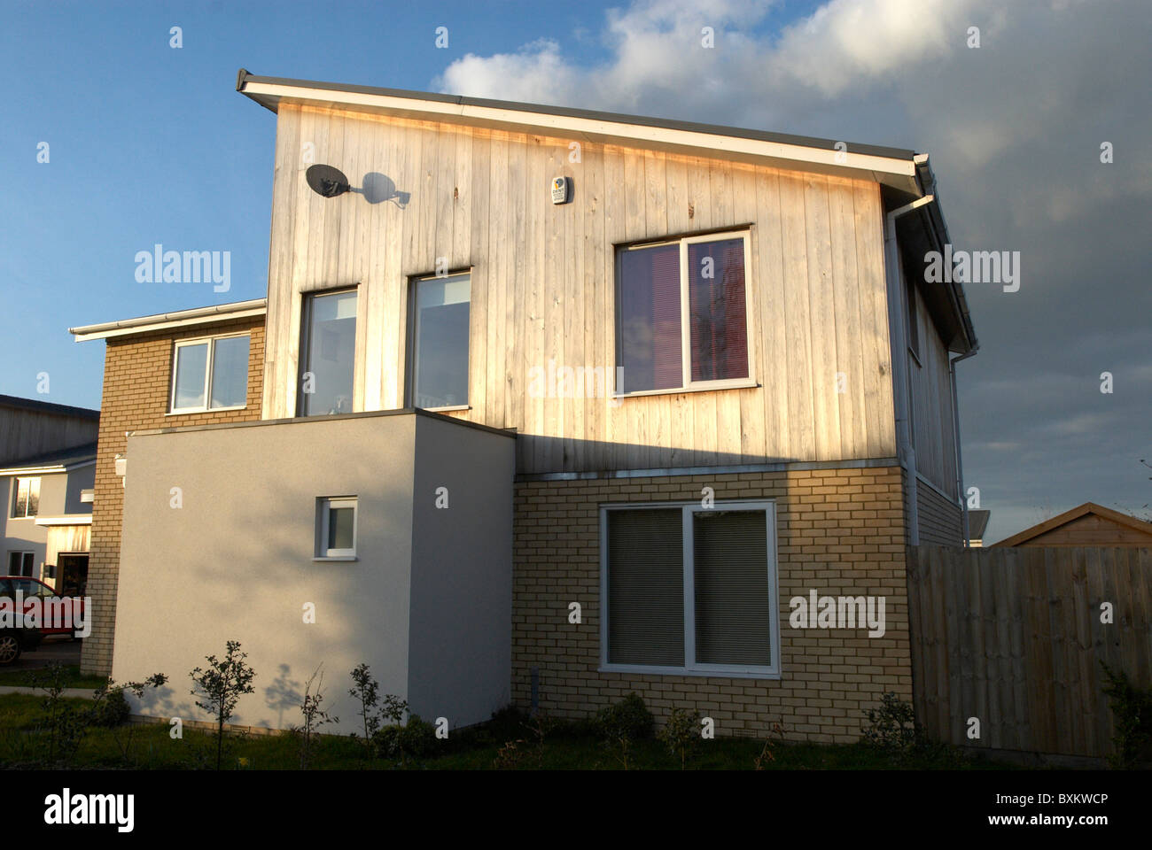 Timber cladded house United Kingdom Stock Photo - Alamy