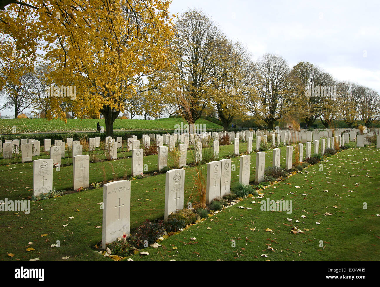 Essex Farm cemetery for fallen soldiers from the First World War at ...