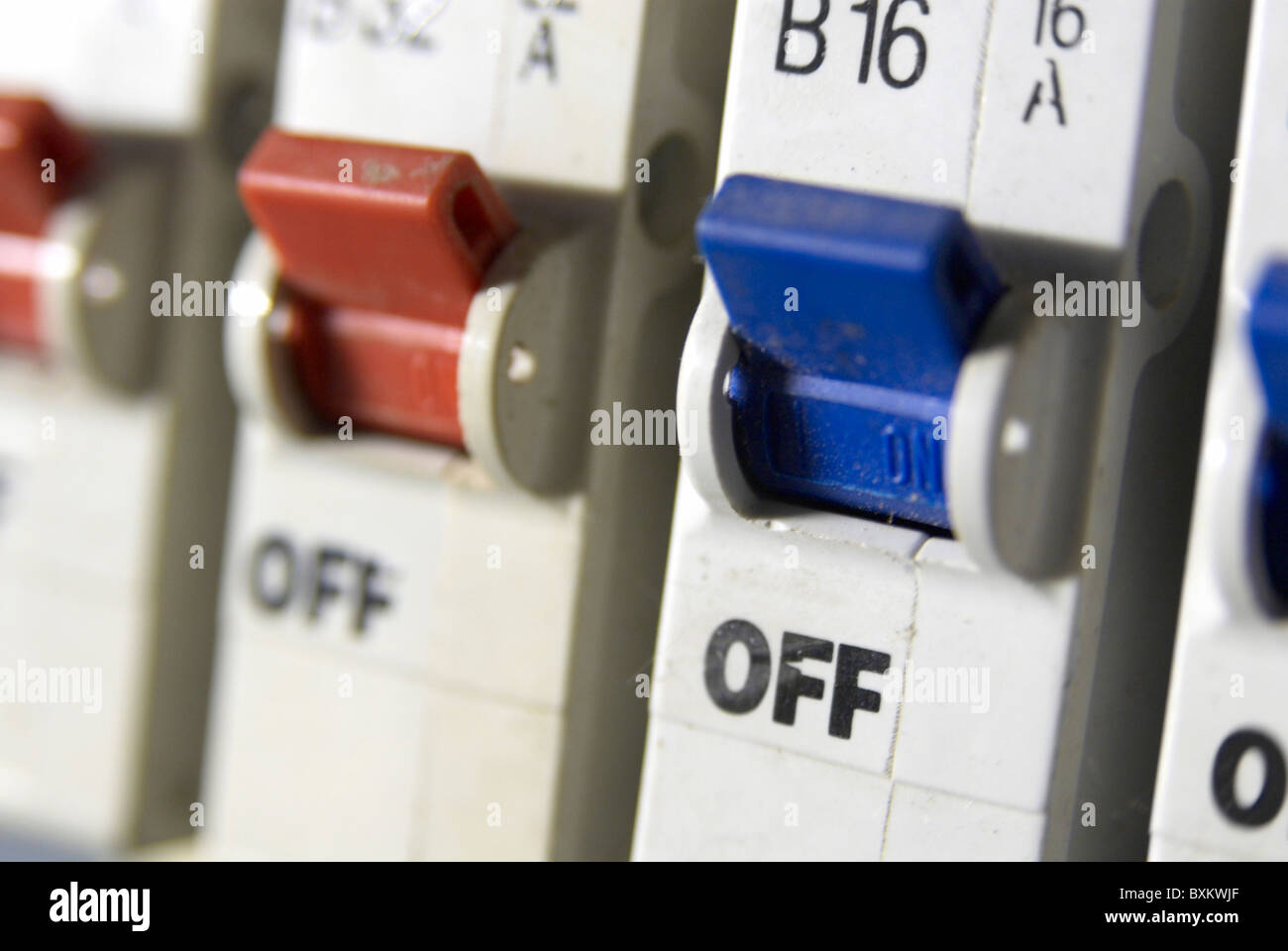 Close up of fuse box Stock Photo - Alamy