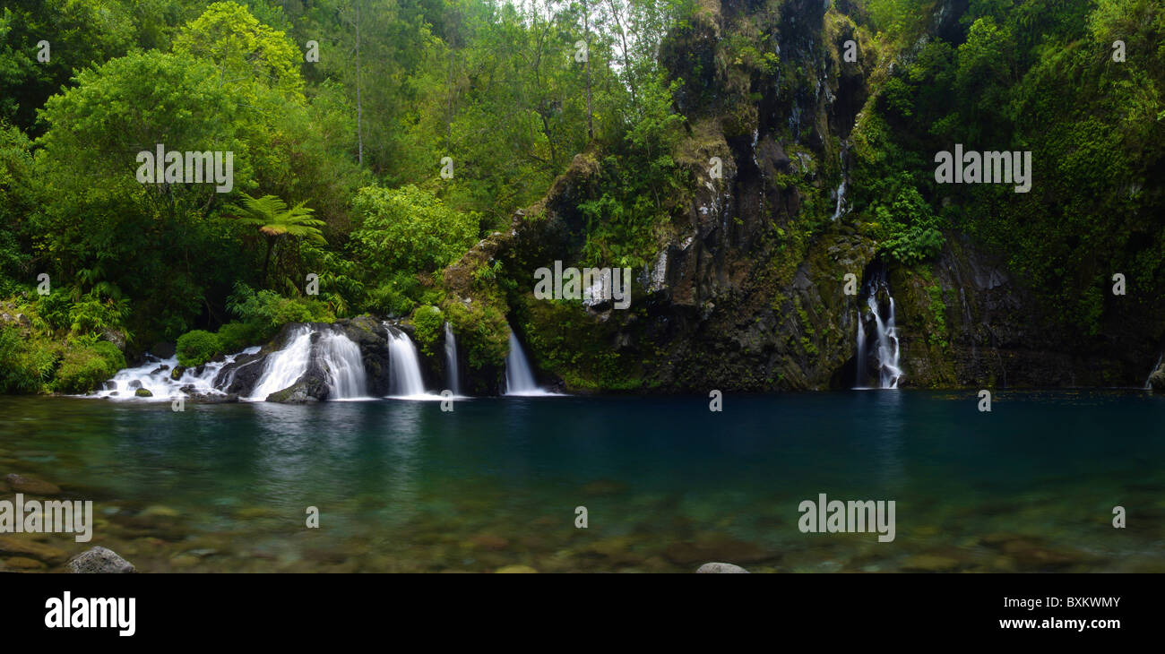 Waterfalls in La Reunion island Stock Photo - Alamy