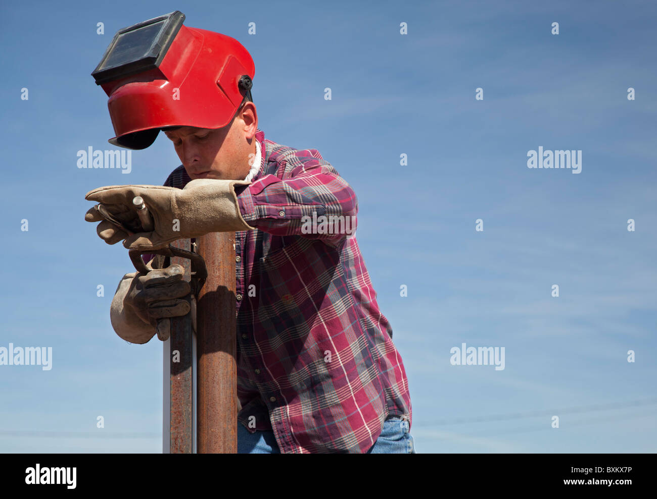 Ranch weld welding welder helmet hi-res stock photography and images ...