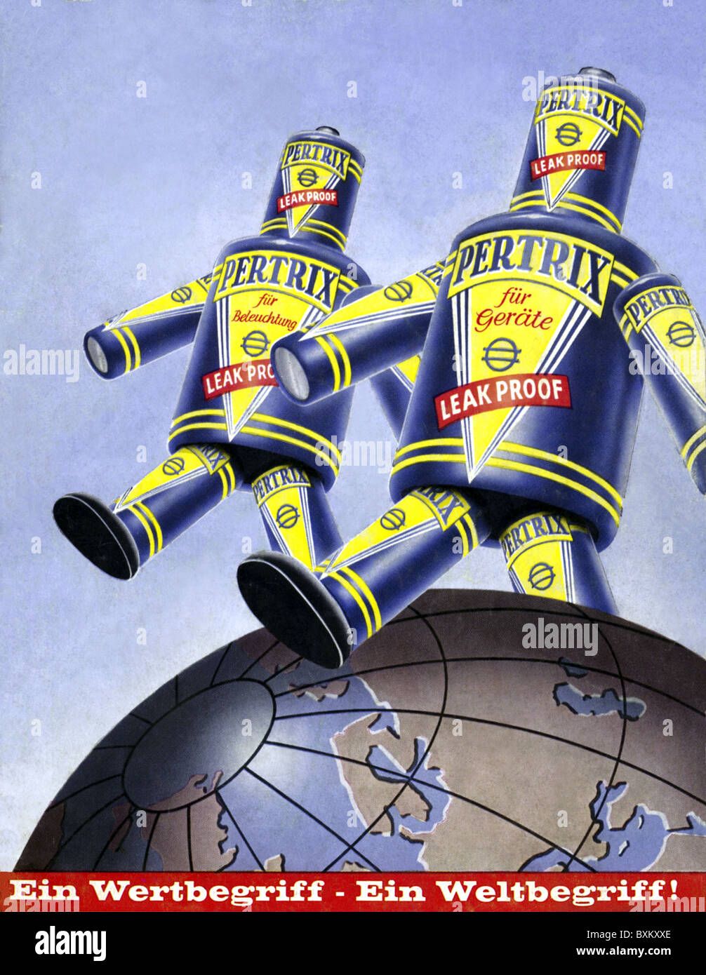 advertising, batteries, Pertrix battery, Pertrix-Union GmbH, Frankfurt ...