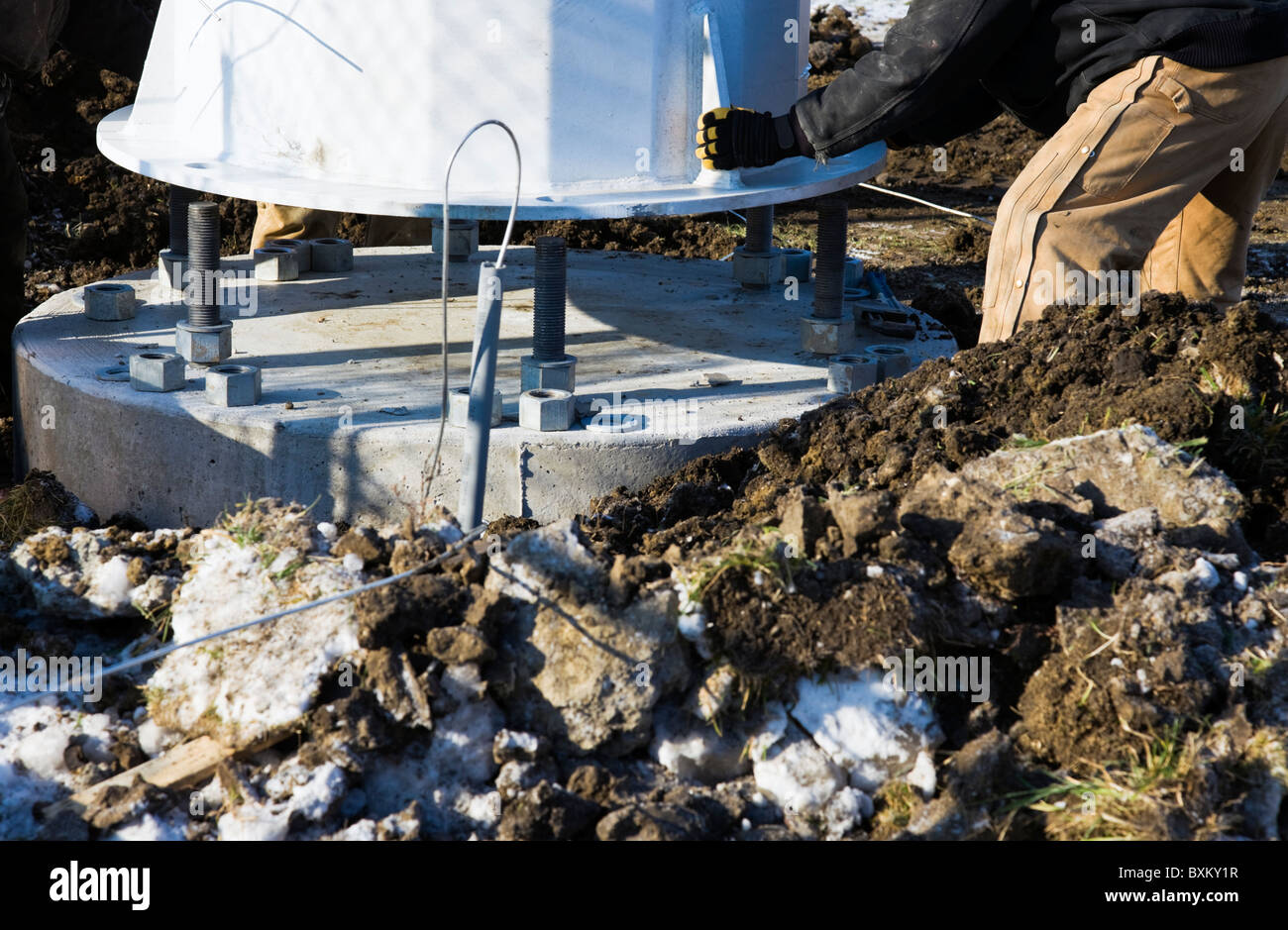 Tower crane foundation hi-res stock photography and images - Alamy