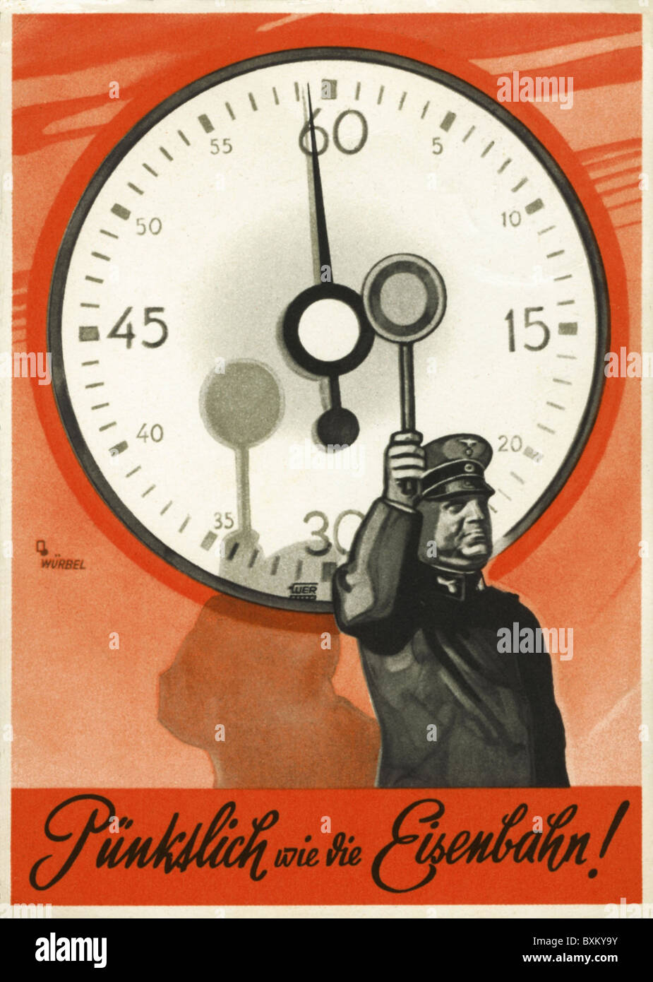 advertising, railway, punctuality of the trains, train conductor with ...