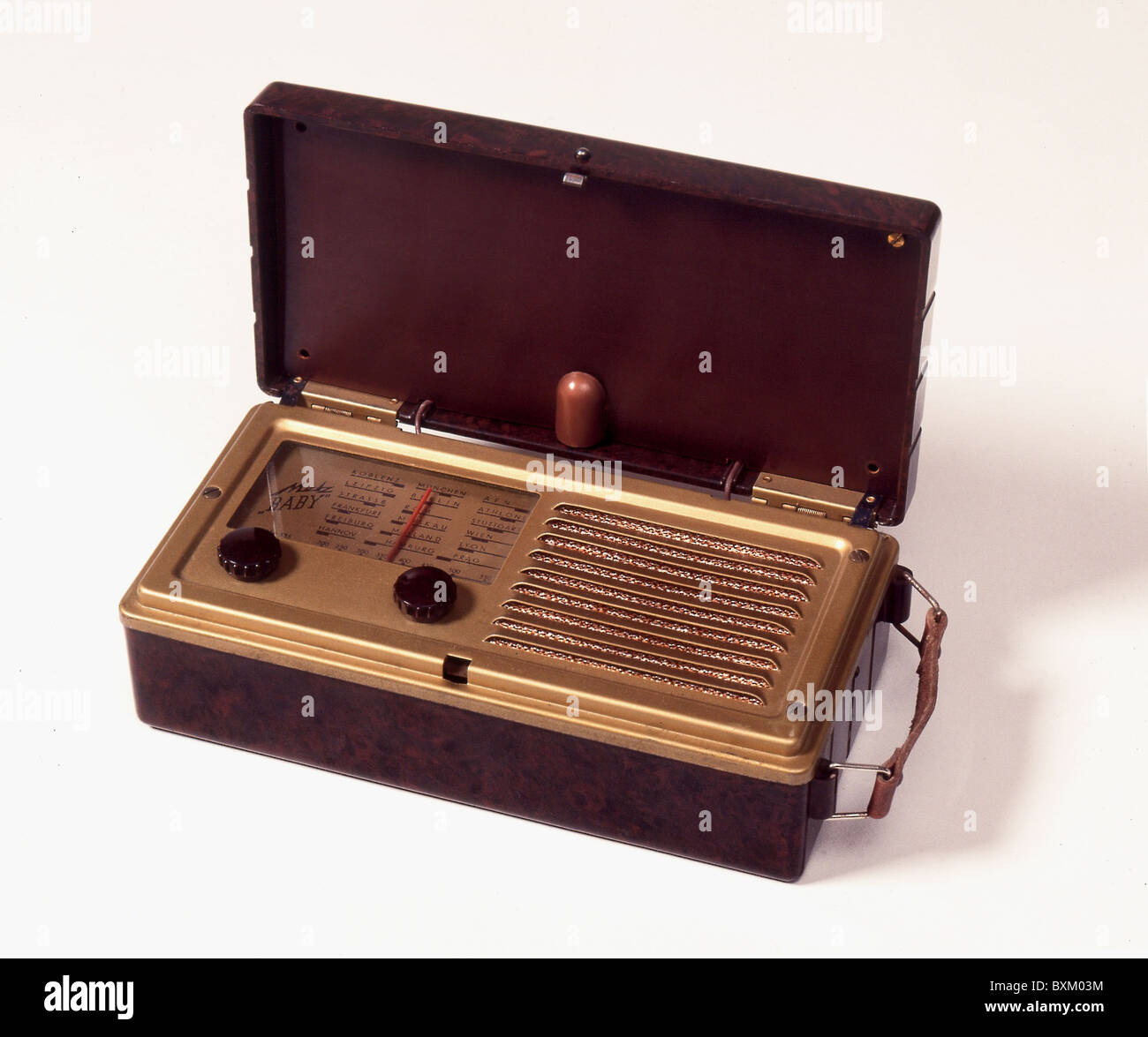 broadcast, radio, radio set Metz Baby, smallest German battery Superhet ...