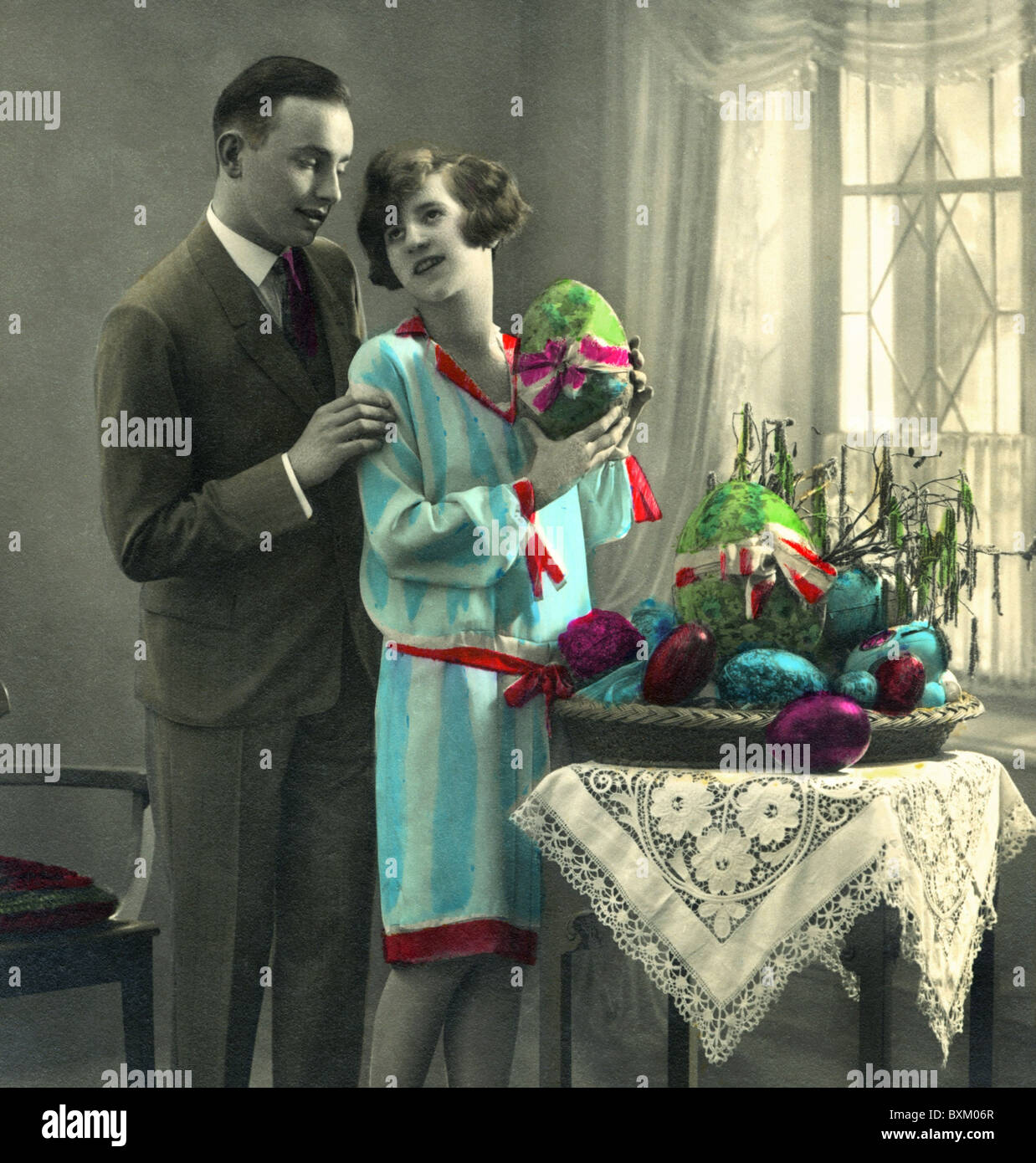 people, couples, couple celebrating easter, Germany, 1925, Additional ...