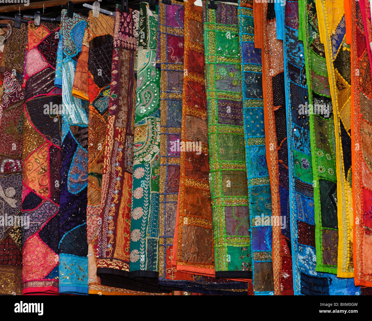 Colourful Fabrics Souvenirs Stock Photo - Alamy