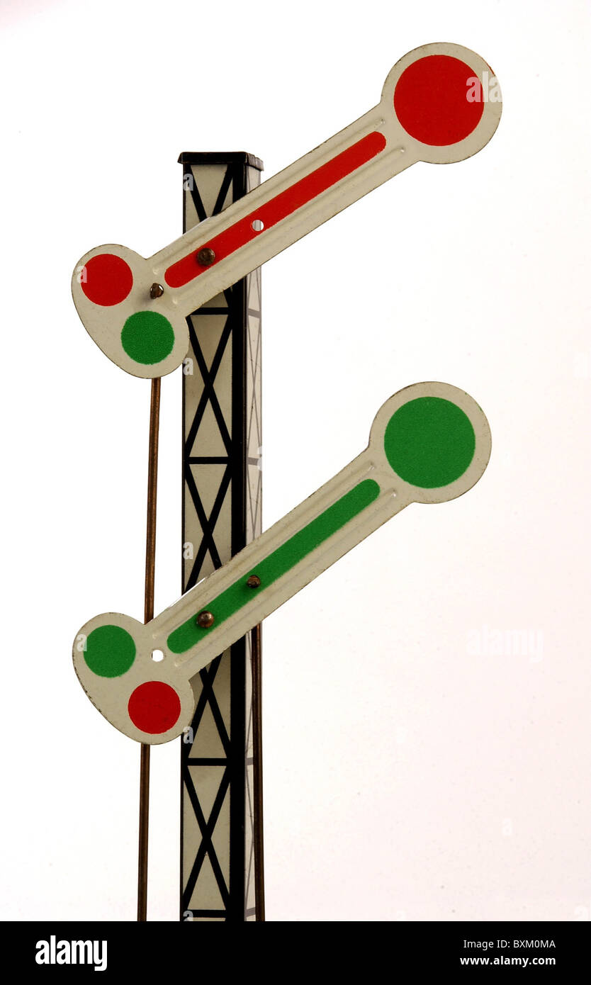 toys, toy railway, signal, railway signal, Germany, circa 1932 ...