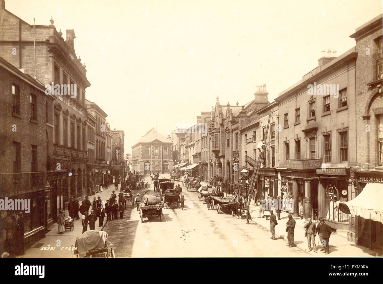 Wrexham High Street 1895 Stock Photo - Alamy