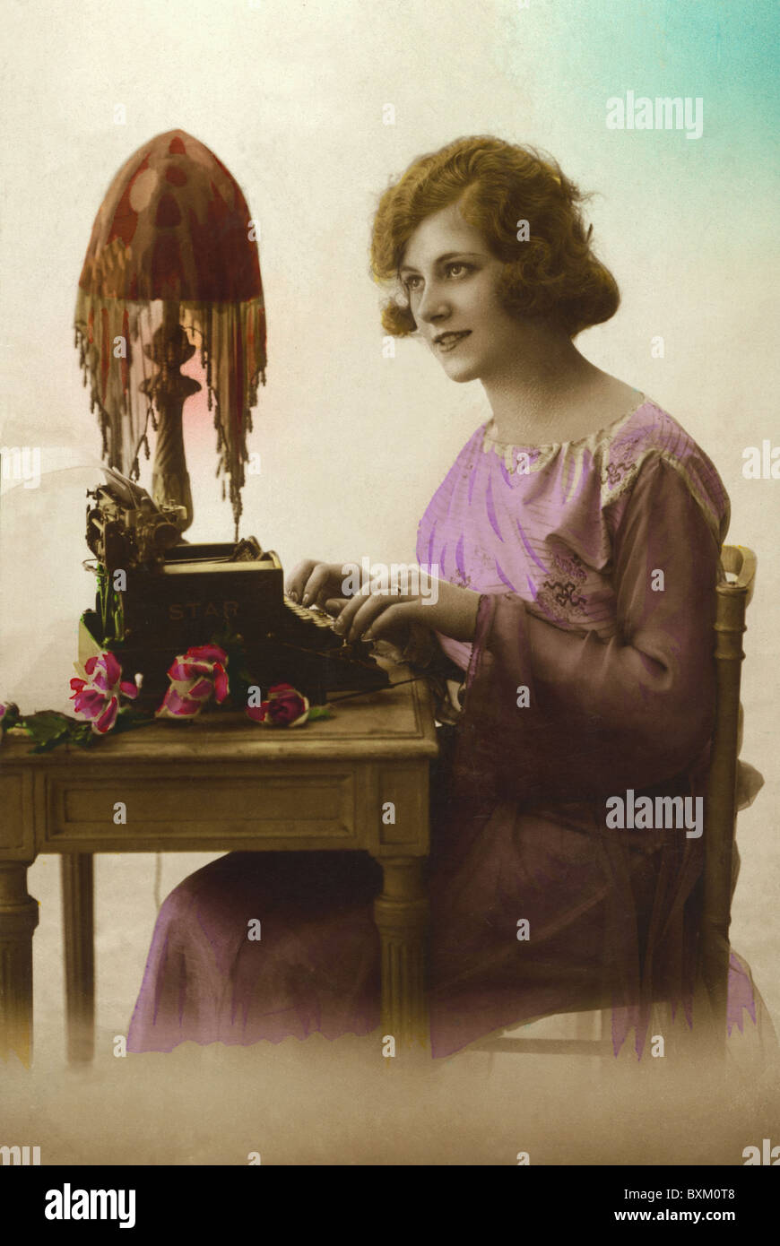 1930 woman writing letter hi-res stock photography and images - Alamy
