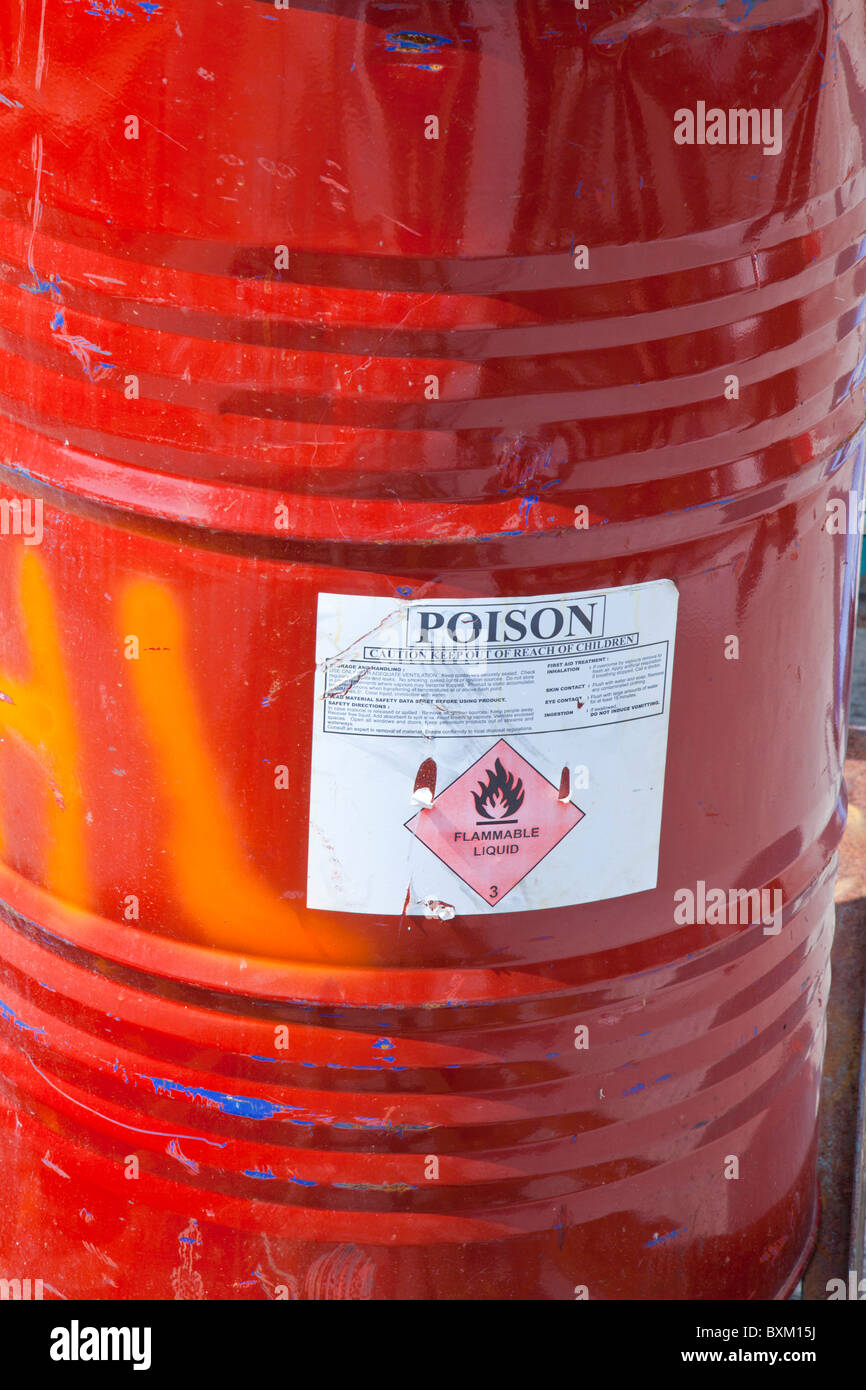 Barrel of poison danger, beware Stock Photo - Alamy