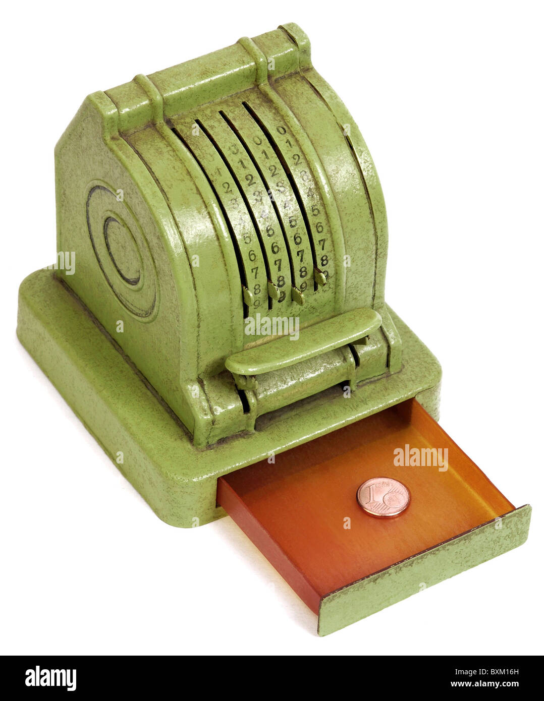 money / finance, empty cash register (1950s), 5 cent, Germany, 20th ...