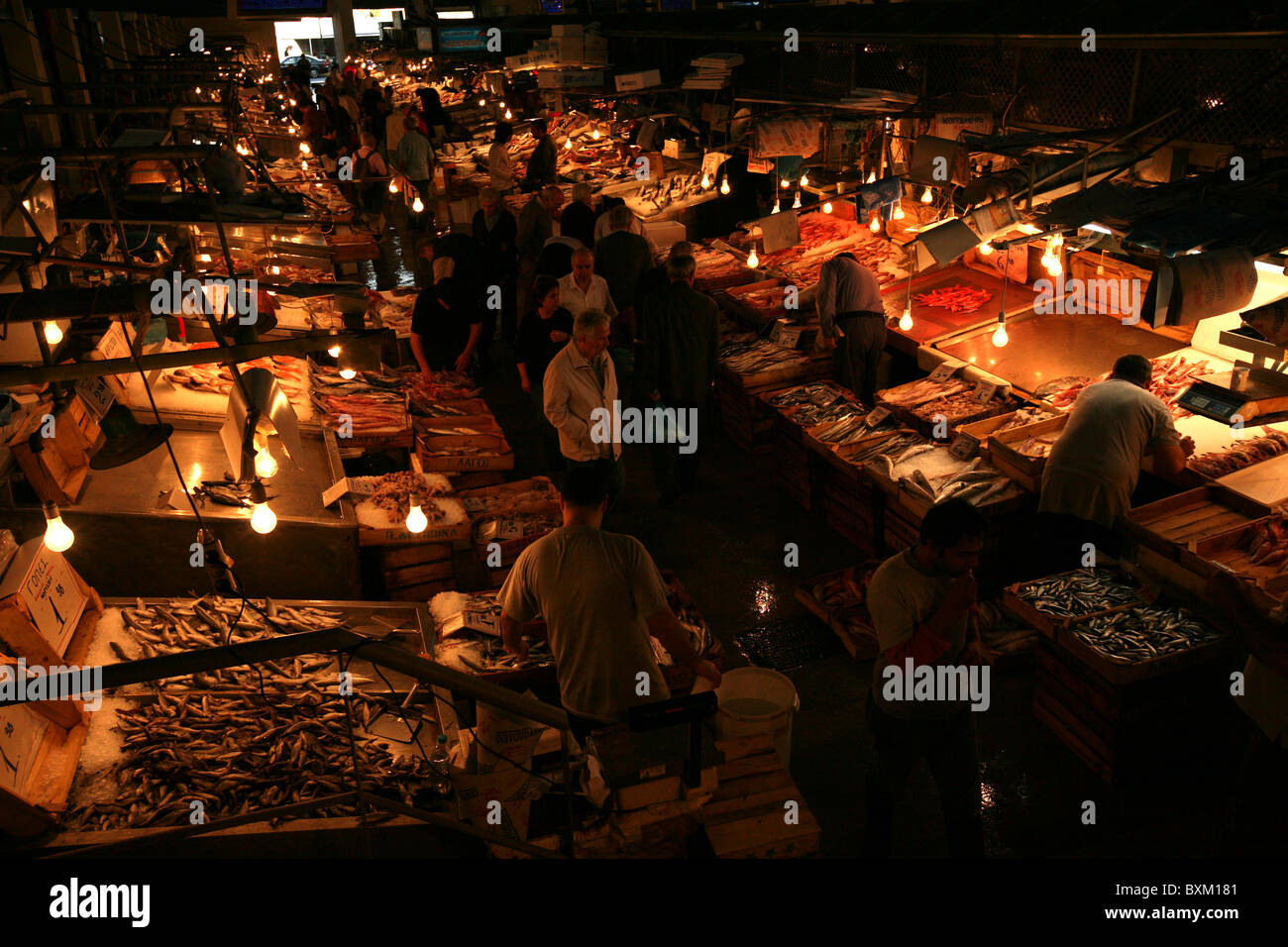 Athens central fish market hi-res stock photography and images - Alamy