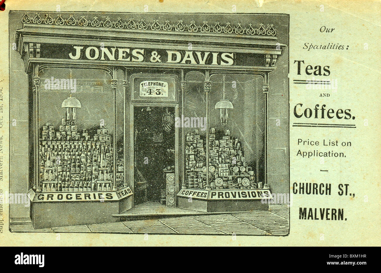 Edwardian grocery shop front Stock Photo - Alamy