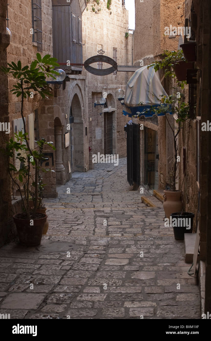 Israel, Jaffa. Narrow streets in Jaffa Stock Photo - Alamy