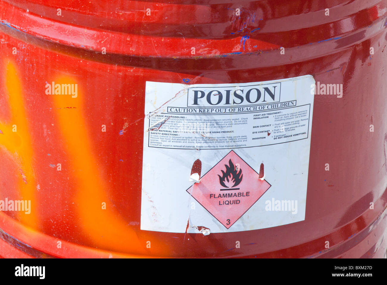 Barrel of poison danger, beware Stock Photo - Alamy