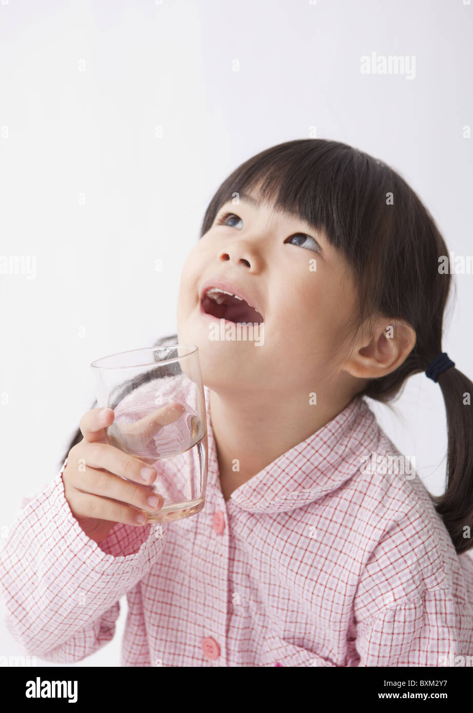 A girl gargleing her throat Stock Photo - Alamy