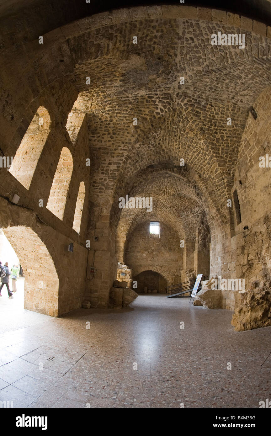 Israel, Akko. Knights hall Stock Photo - Alamy