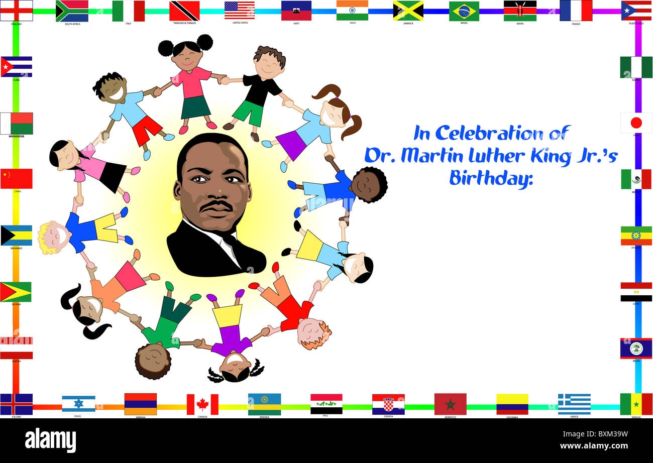 Illustration of Dr. Martin Luther King dream come true Stock Photo - Alamy