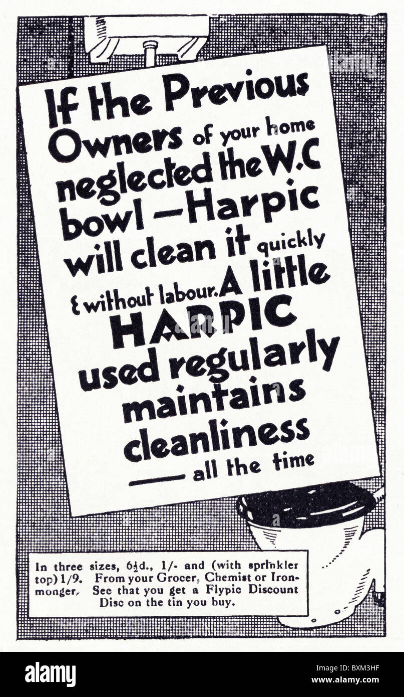 Harpic magazine advert hi-res stock photography and images - Alamy