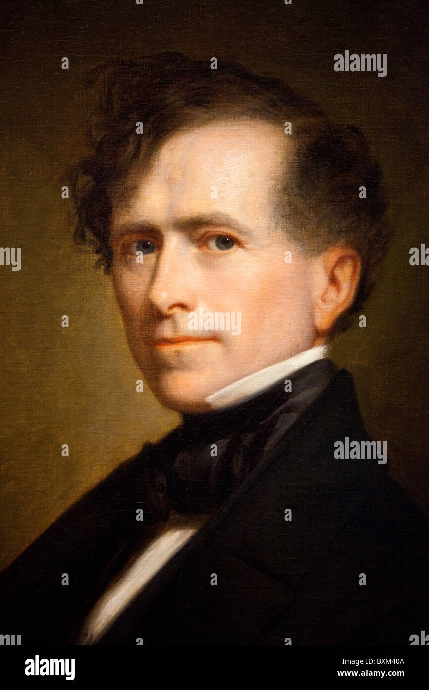 Painting of 14th President Franklin Pierce, by George P.A. Healy, 1953 ...