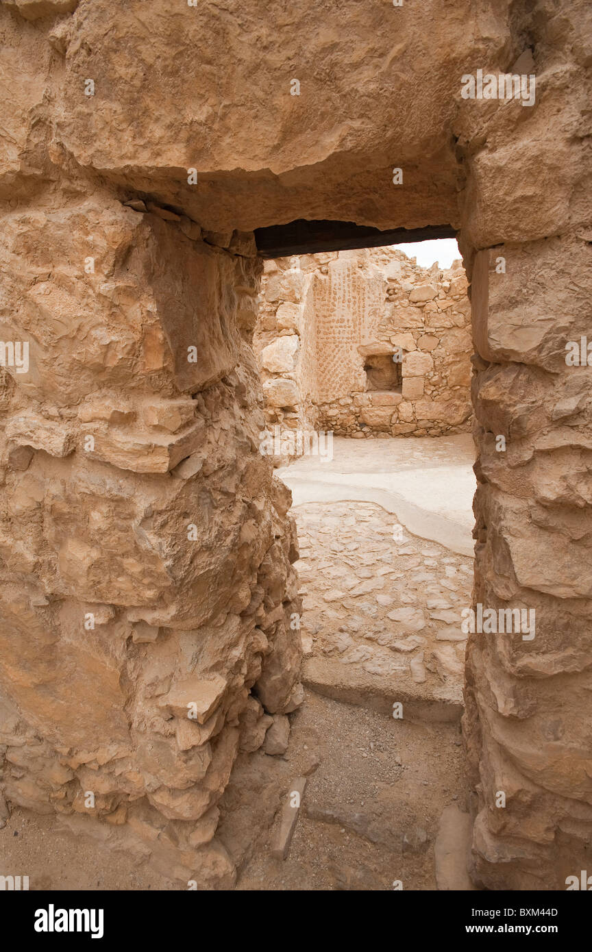 Israel, Masada. Ancient ruins of Masada Stock Photo - Alamy