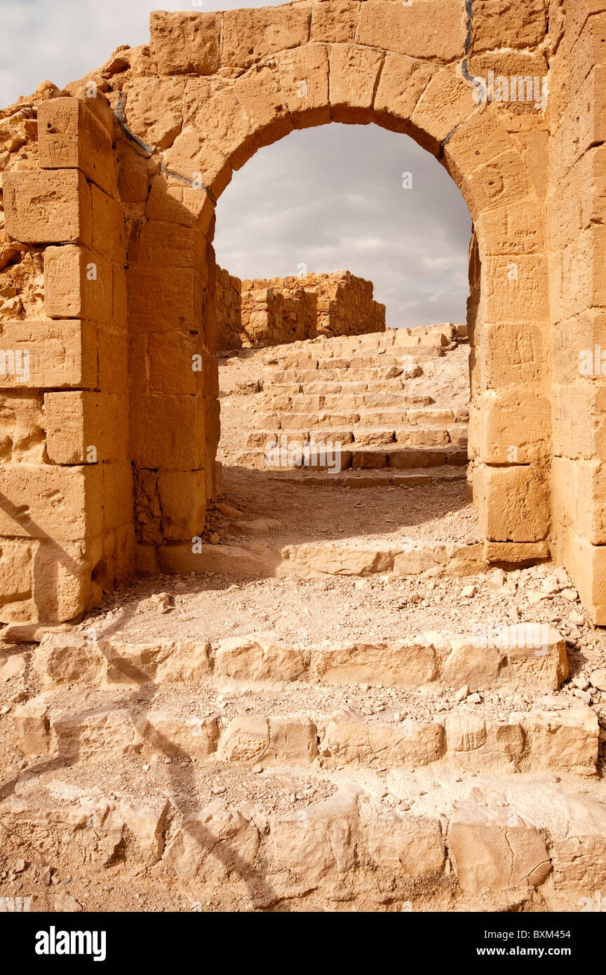 Israel, Masada. Ancient ruins of Masada Stock Photo - Alamy