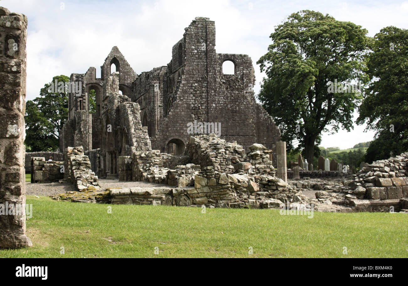 Dundrennan Abbey near Kirkcudbright Dumfries and Galloway Scotland ...