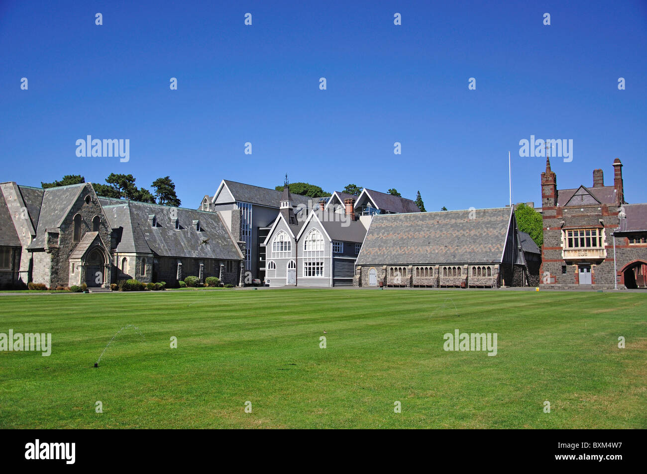 Historic buildings around Quadrangle, Christ's College, Rolleston Ave ...