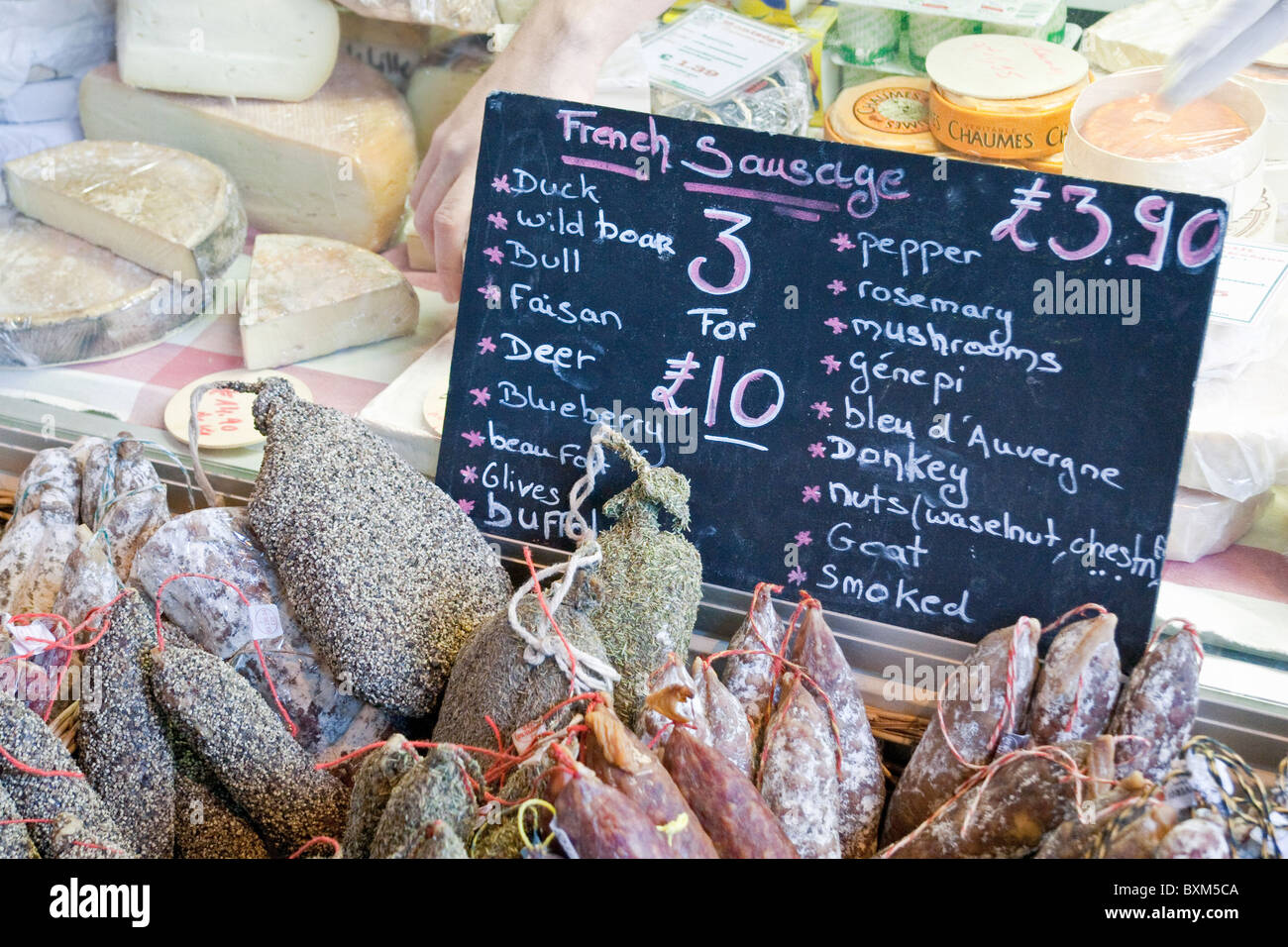 French Delicatessen Market Stall with Price List, Borough Market ...