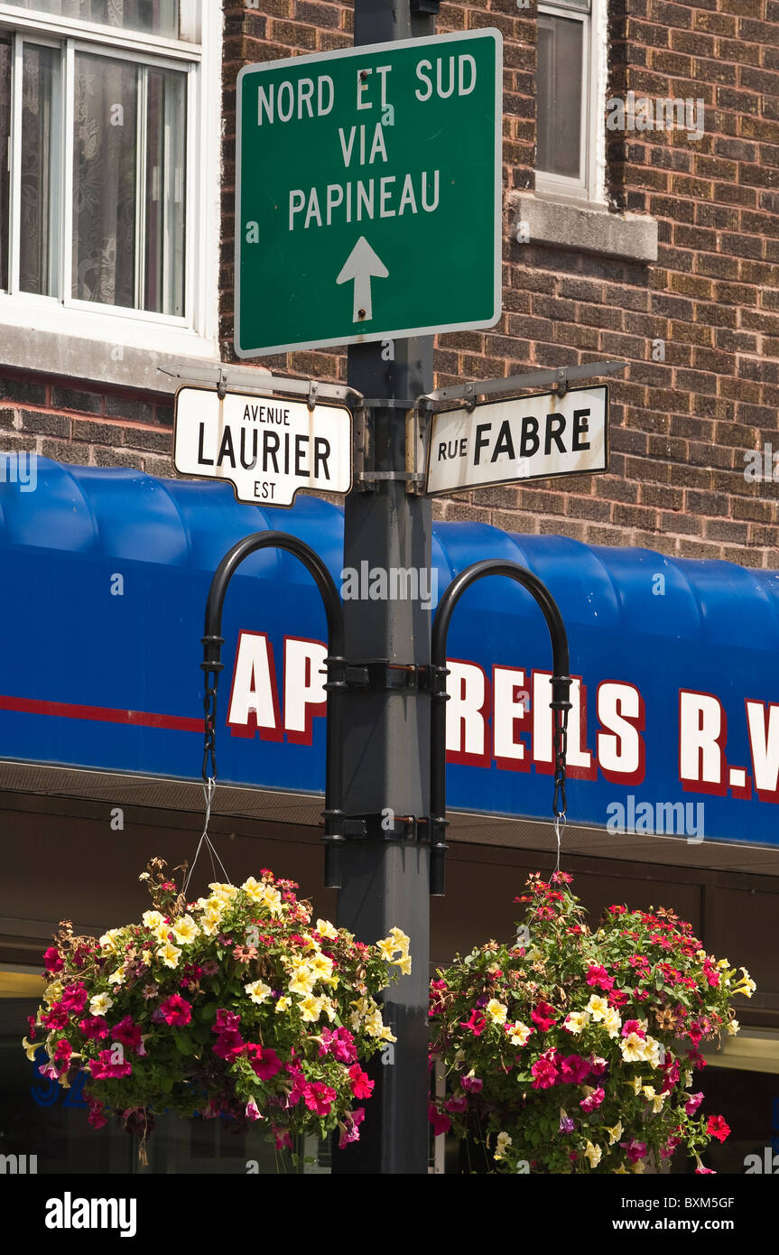 Montreal street sign hi-res stock photography and images - Alamy