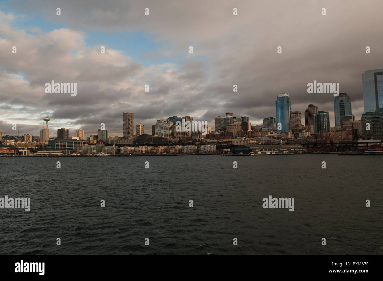Seattle Skyline viewed from the Ferry Stock Photo - Alamy