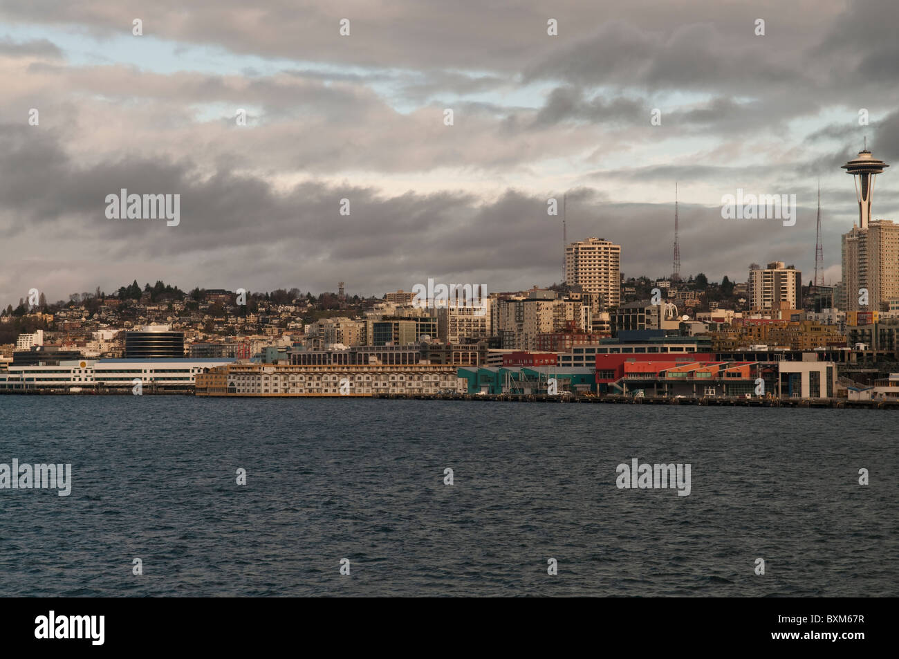Seattle Skyline viewed from the Ferry Stock Photo - Alamy