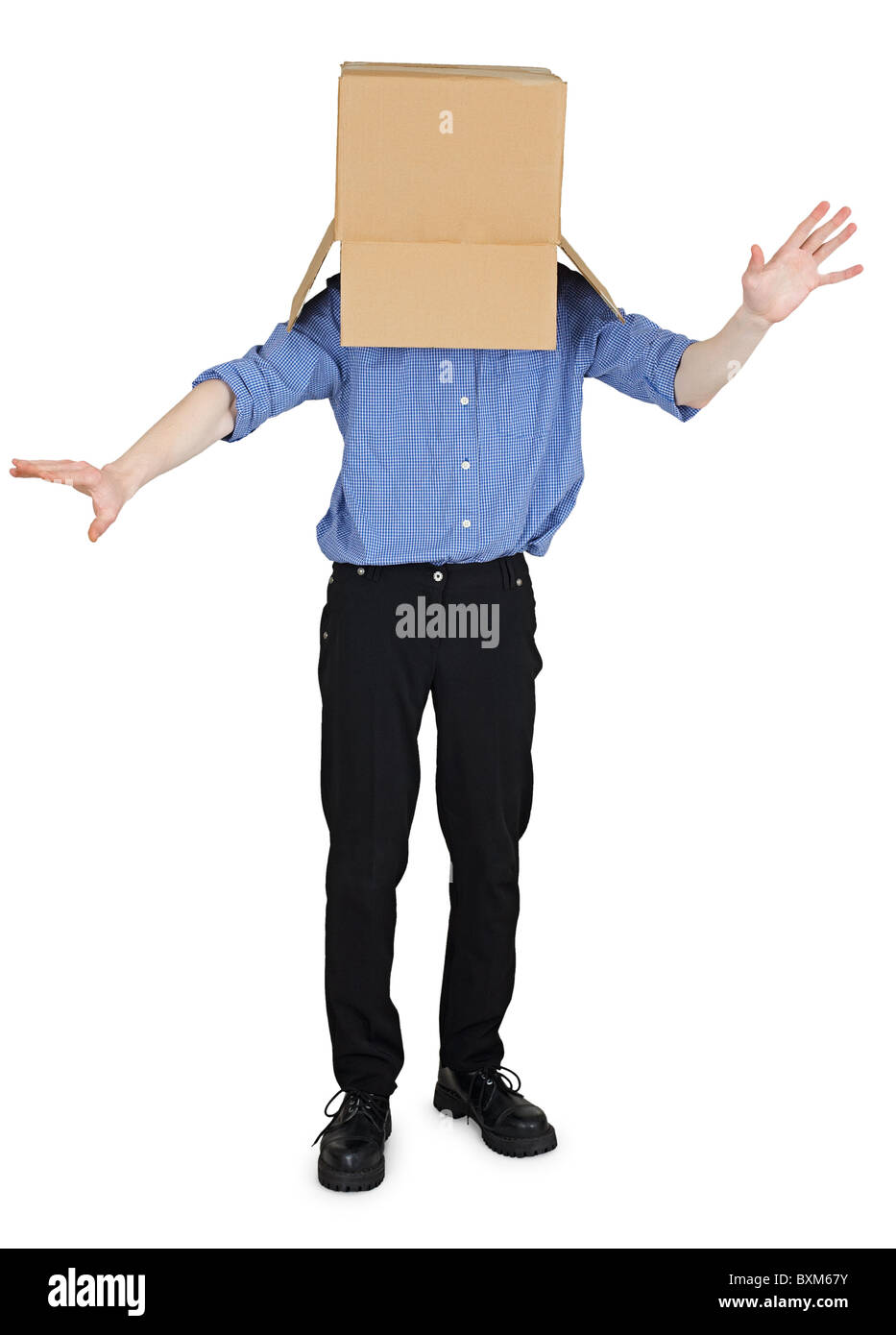 Man is white shirt Cut Out Stock Images & Pictures - Alamy