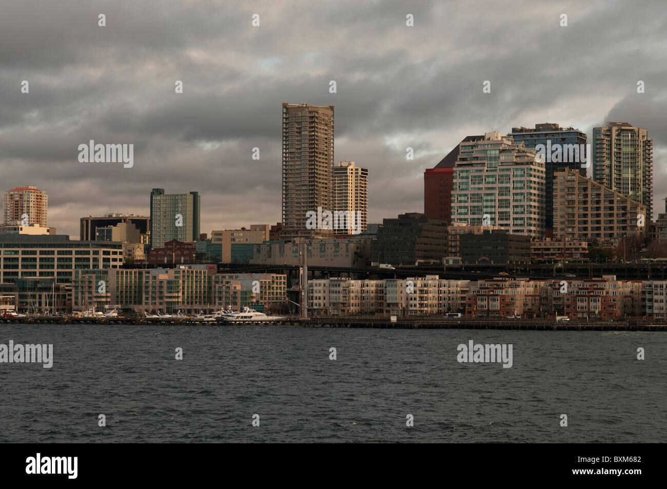 Seattle Skyline viewed from the Ferry Stock Photo - Alamy