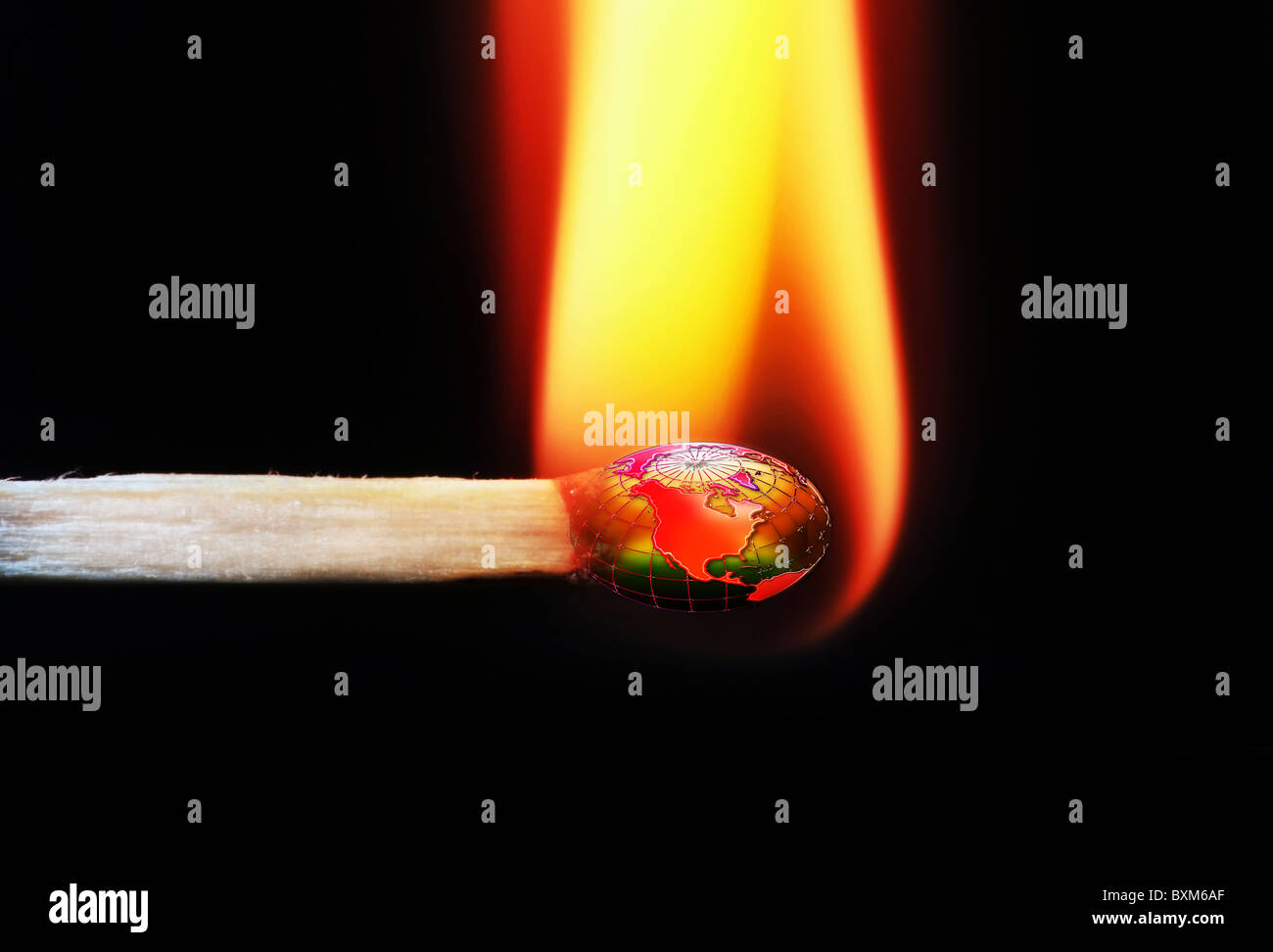 Match on Fire Stock Photo - Alamy