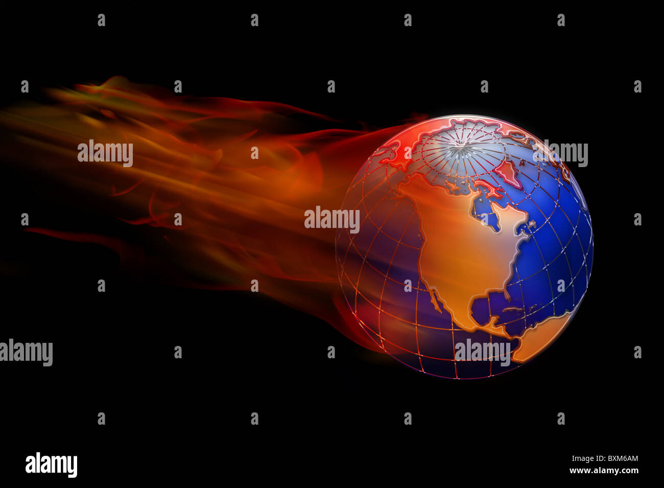 World on Fire Stock Photo - Alamy